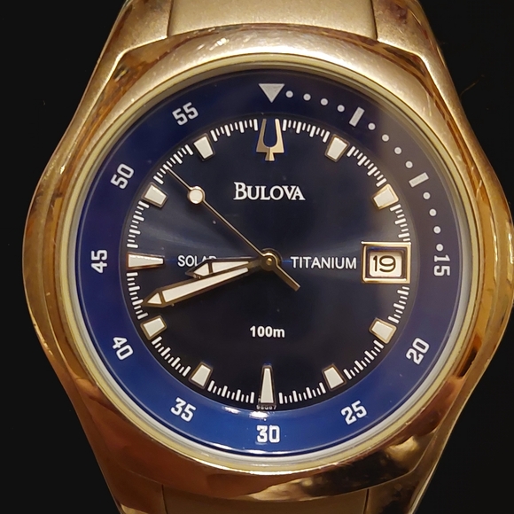 Bulova | Accessories | Bulova Mens Quartz Stainless Steel Blue Dial ...